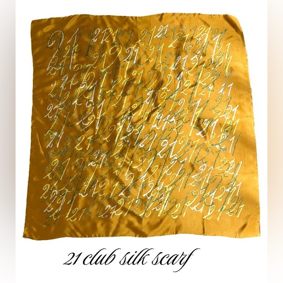 Ray Strauss | Accessories | Vtg The 2 Club Nyc 21 Motif Silk Scarf Made ...